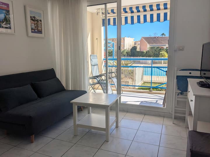 Le Lavandou App.3 Pers Climatisé Piscine - Parking - Plage de Cavalière