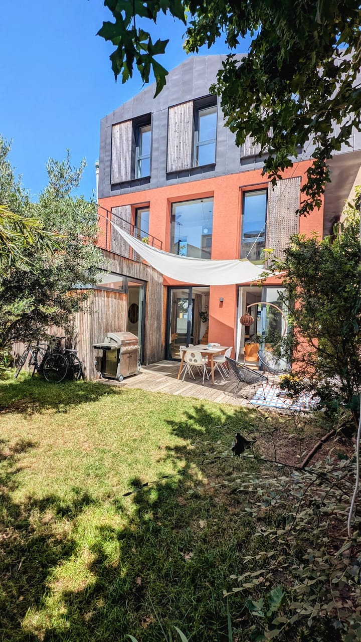 Maison Jardin-terrasse-barbecue-paris 19-les Lilas - Les Lilas