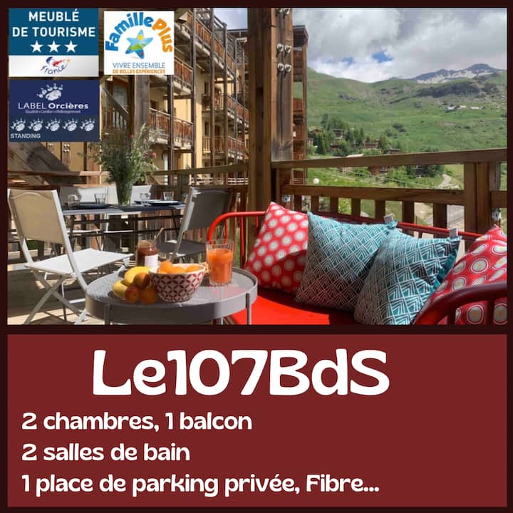Le107bds (2 Chambres, 2 Sdb, Fibre) - Orcières