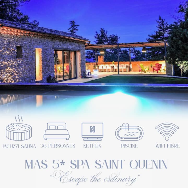 Mas 5* Spa Saint Quenin 26p Clim Famille Evenement - Malaucène