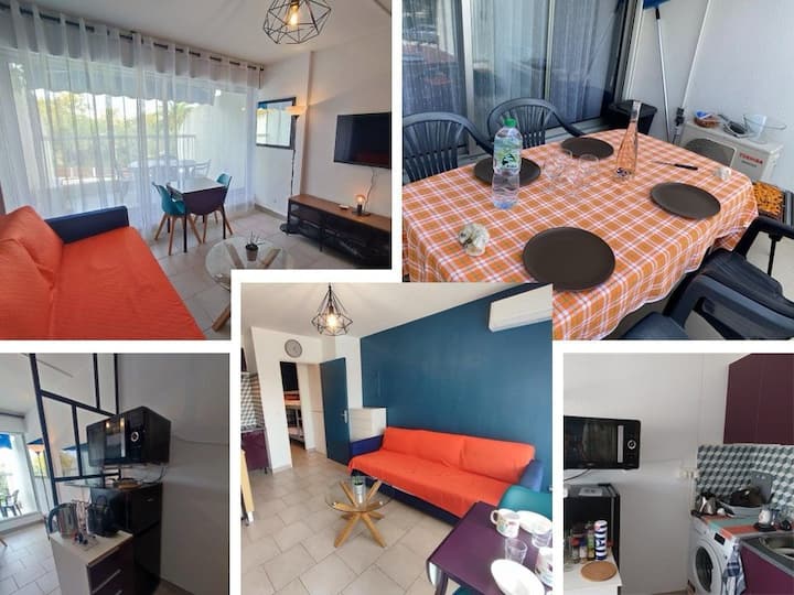 1 èRe Ligne  Studio Moderne + Parking Privé - La Grande-Motte