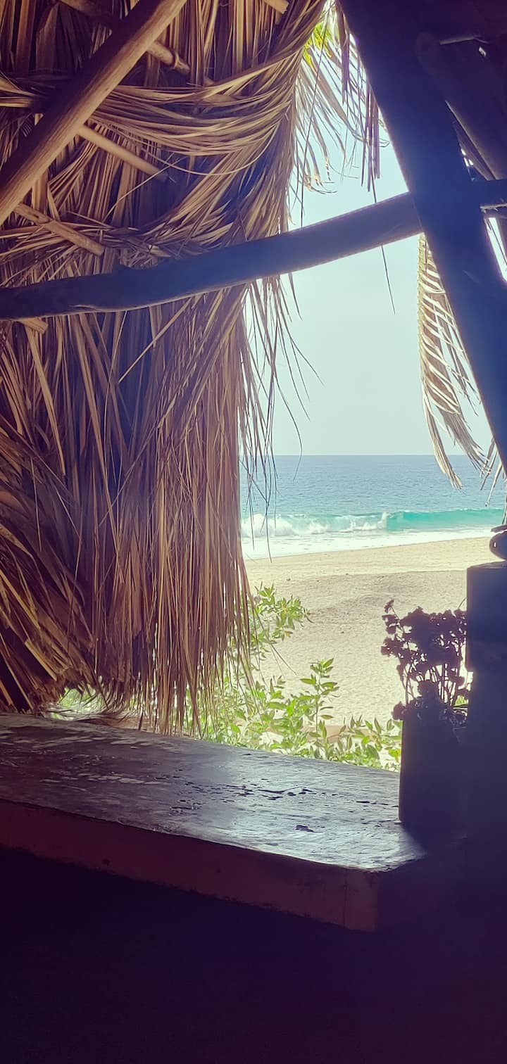 El Chiringuito, Cabaña Cuixe Vista Al Mar - Mazunte
