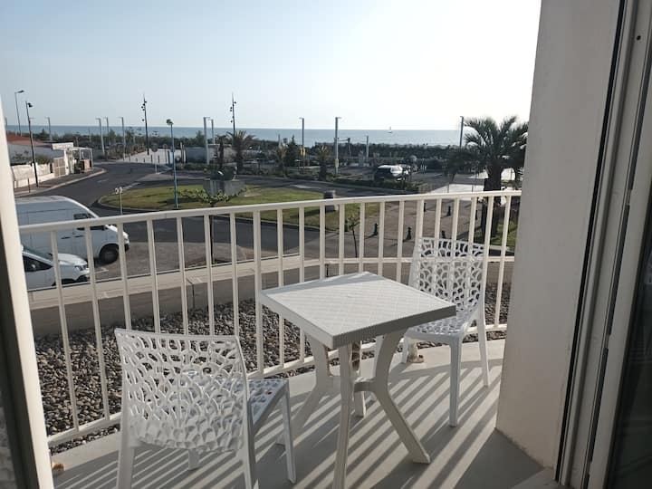 Appart Lumineux Tout Confort, Climatisé, Vue Mer - Saint-Cyprien Plage