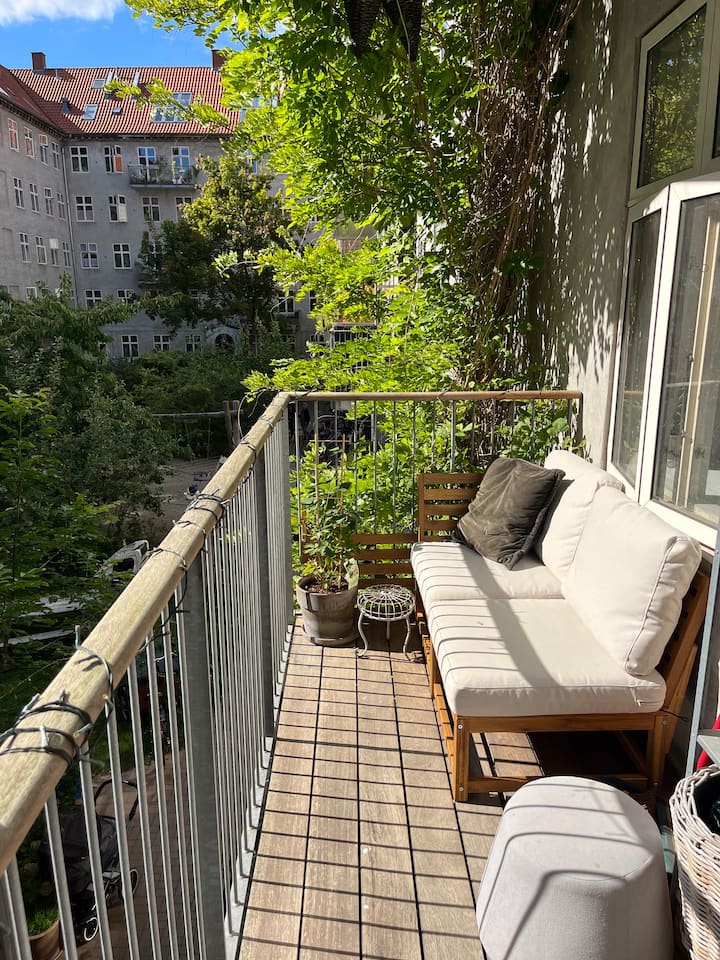 Light Apartment With Balcony In Nørrebro - Kopenhag