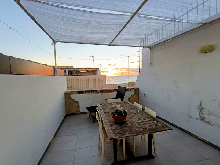 Maison De Vacances Moon Ortigia Avec Terrasse Vue Sur La Mer Et Vélos - Italie