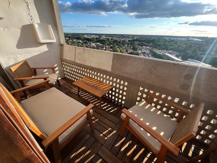 Appartement Duplex 110m2 Le Corbusier - Mur gallo-romain de Saint-Lupien