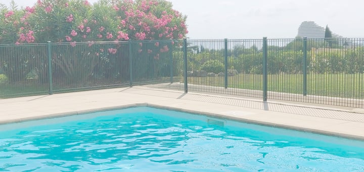 Studio Coin Nuit 1-3 Pers Vue Mer Piscine Parking. - Marineland - Antibes