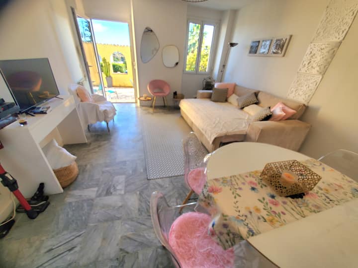 3 P./2 Lits 160/2 Sdb/terrasse 100m2,clim, Parking - Théoule-sur-Mer