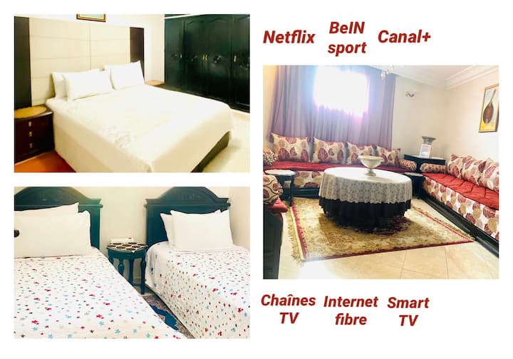 Charment Appart- Internet Fibre -Tv Internationale - Agadir