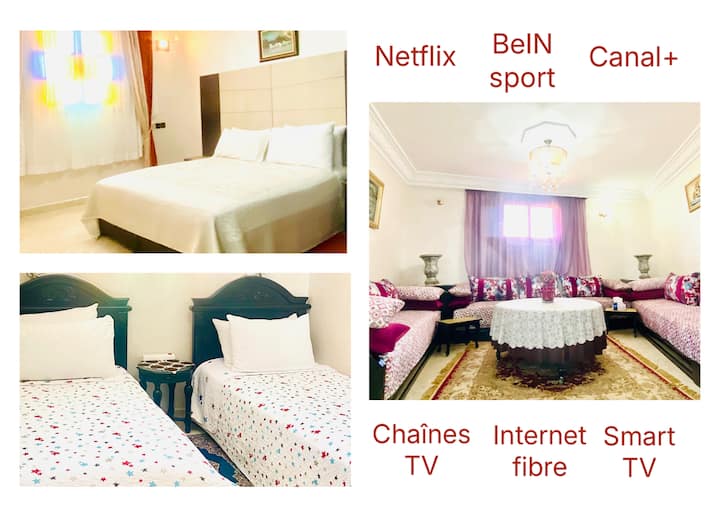 Charment Appart- Internet Fibre -Tv Internationale - Agadir