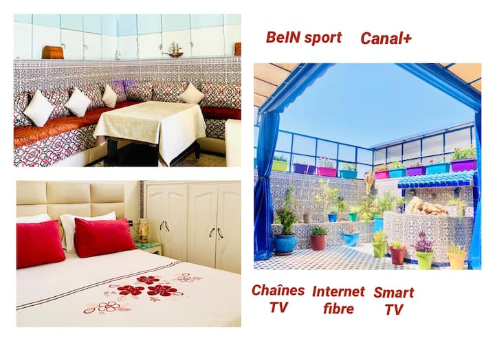 Riad Style-sky View-internet Fibre-chaînes Tv - Agadir