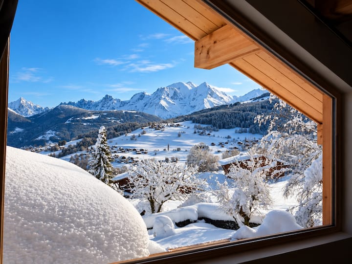Chalet « Les Crocus », Panoramique Du Mont-blanc - Combloux