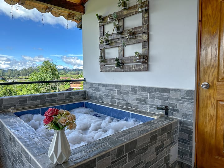Hermoso Alojamiento Con Jacuzzi, Chimenea Y Bbq - Marinilla