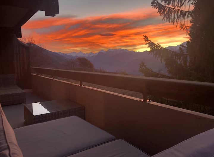 Appartement Alpin Ensoleille Avec Vue Panoramique - Canton du Valais