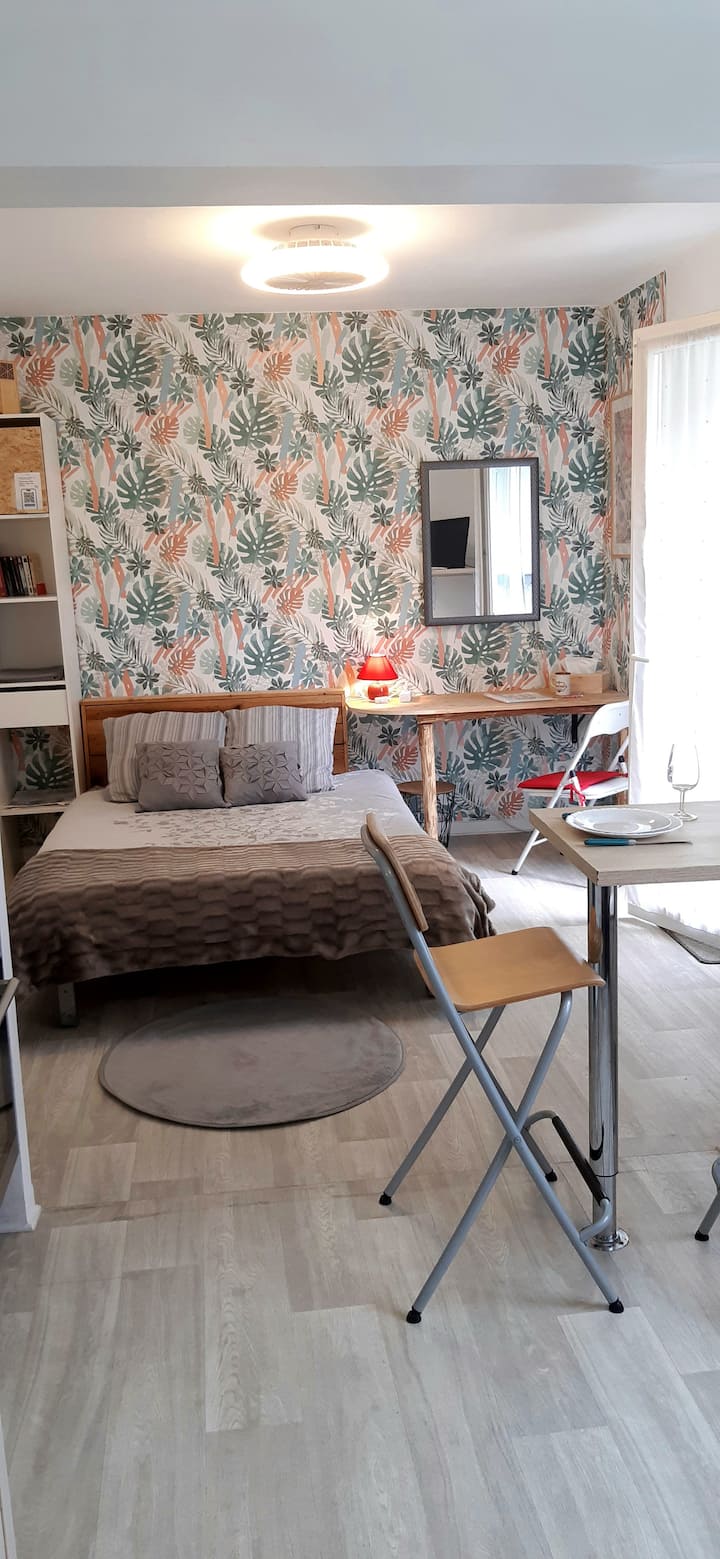 Studio Cosy Déco Tropicale • Gare & Centre à Pied - Nîmes