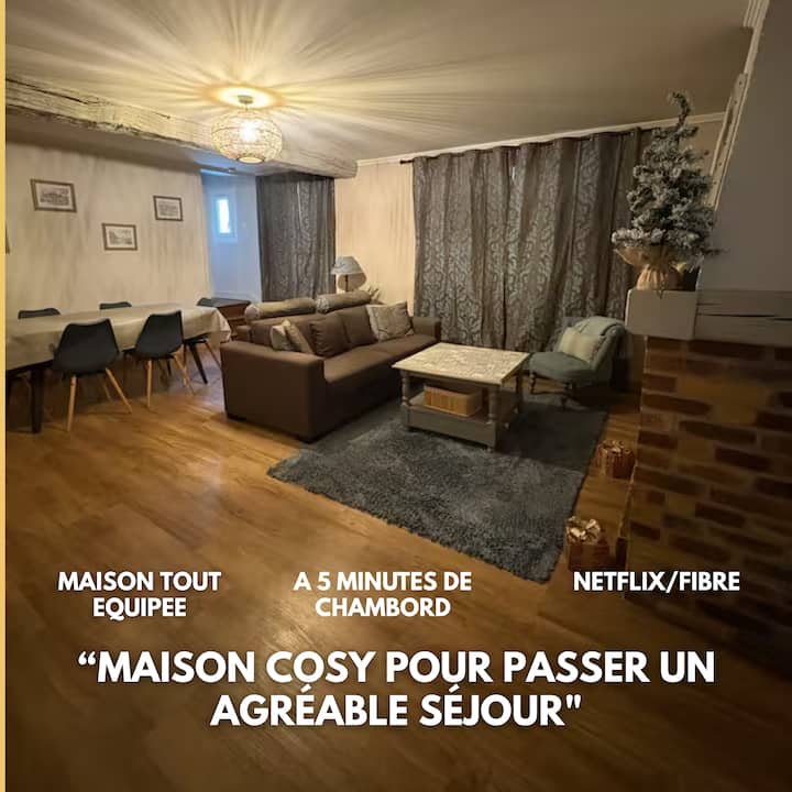 Maison Cosy Porte De Chambord Prox, Beauval, Blois - Château de Chambord