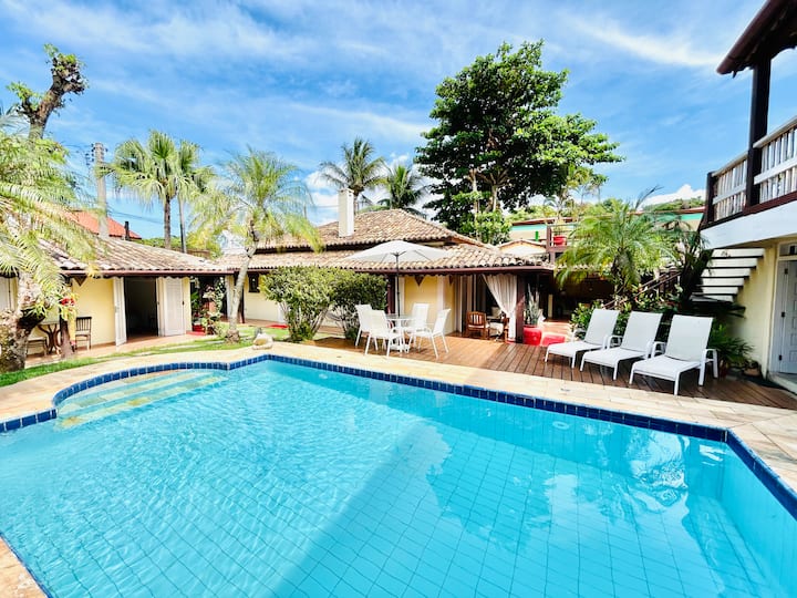 Balinese House, Pool And Services 50m From The Sea - Ilhabela