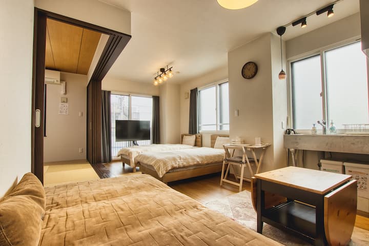 4f-7f【京急蒲田】徒歩5分|高級ホテルの様な和洋室|1ldk45m2|最大6名|evあり - Yokohama