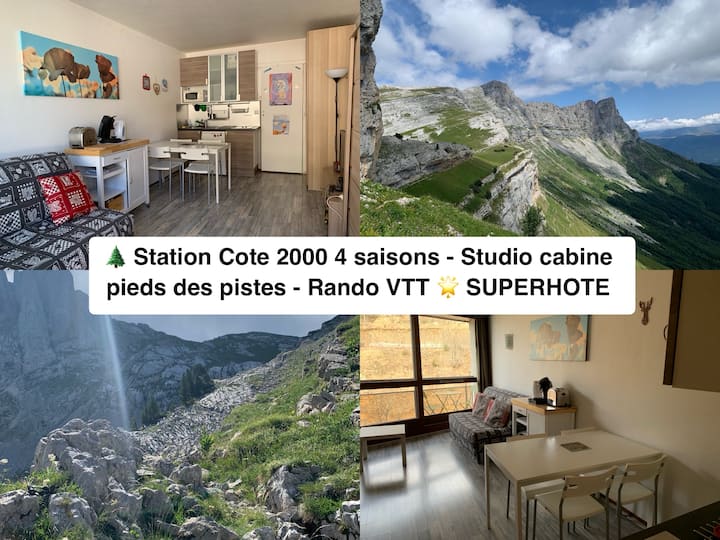 Dispo ÉTé Studio Cabine Pied Des Pistes Côte 2000 - Massif du Vercors
