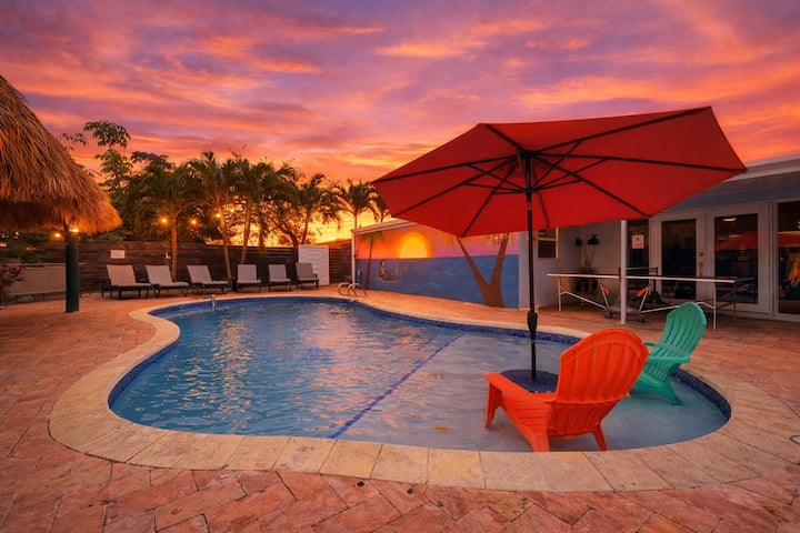 8br Private Resort|pool, Bbq, Sleeps 20+|3mi Beach - Hollywood, FL