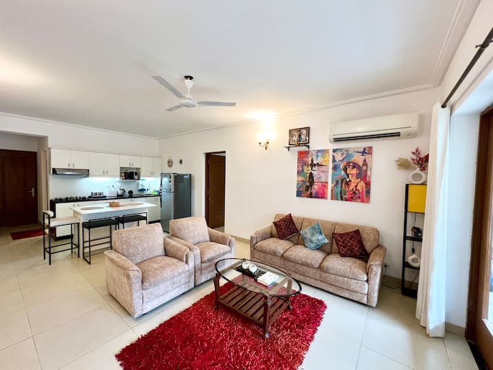 Beautiful 1bhk With Pool | Near Thalassa | Garden - Goa