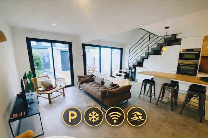 Maison 3⭐️ Piscine Clim Wifi Parking Cv 200m - La Grande-Motte