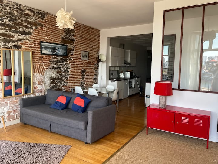 Appartement T4 • Vue Loire & Machines De L'île - Nantes
