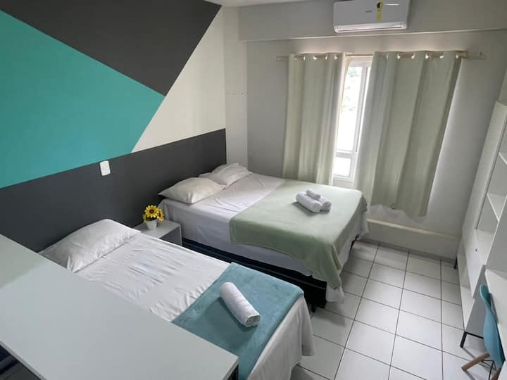 Flat Ar, Wifi, Piscina E Garagem Frente Unaerp 204 - Ribeirão Preto