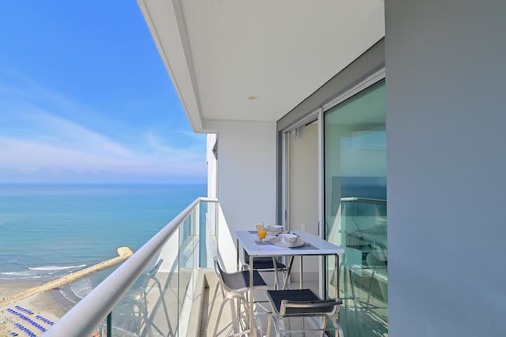 Apto Bocagrande Frente Al Mar, Piscinas, Jacuzzi - Cartagena