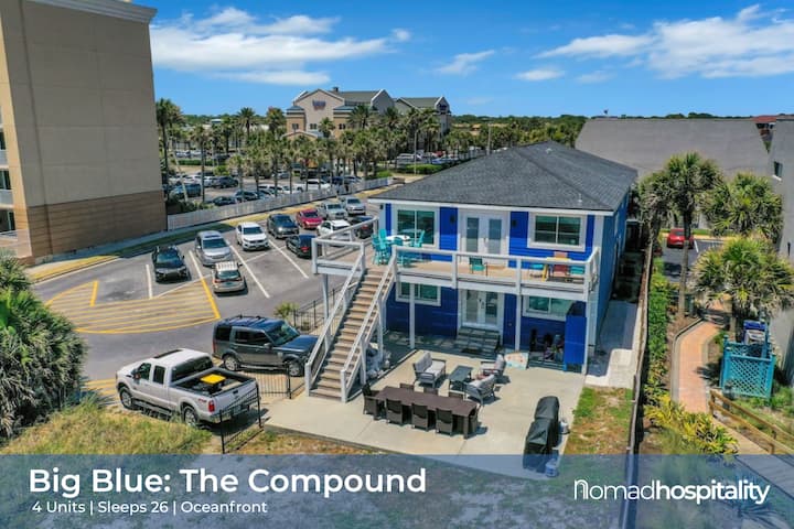 Be A Nomad | 4 Unit Oceanfront | Sleeps 26 - Jacksonville Beach, FL