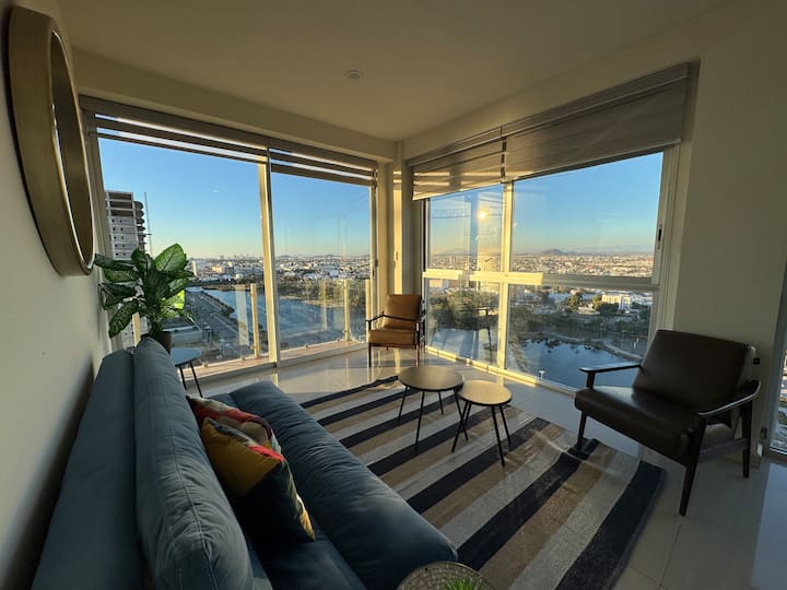 Depto Con La Mejor Vista Al Mar Y Al Central Park - Mazatlán