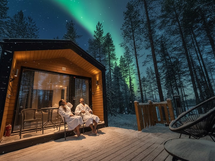 Luxury Cabin With Hot Tub In The Heart Of Hossa - Kainuu