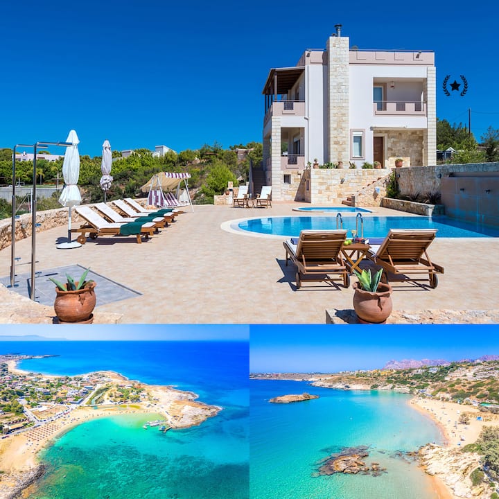 3' To Kalathas Beach / Private Pool & Kids Pool - Griechenland