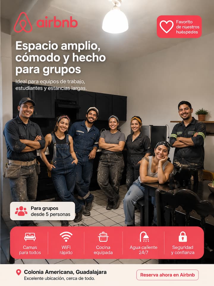 Departamento 16 Camas Ideal Para Grupos De Trabajo - Guadalajara