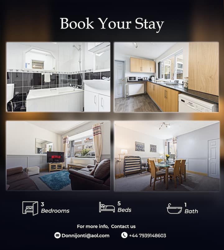 Grimsby Short Stay | Spacious 3br House | Sleeps 7 - Cleethorpes