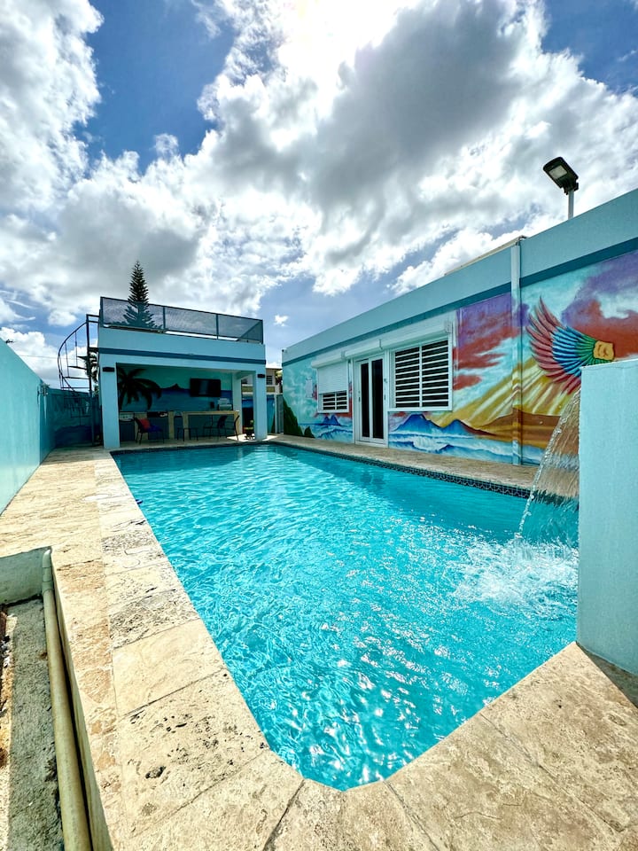 Aqua Blue House / Private Pool Near Int Airport - Puerto Rico