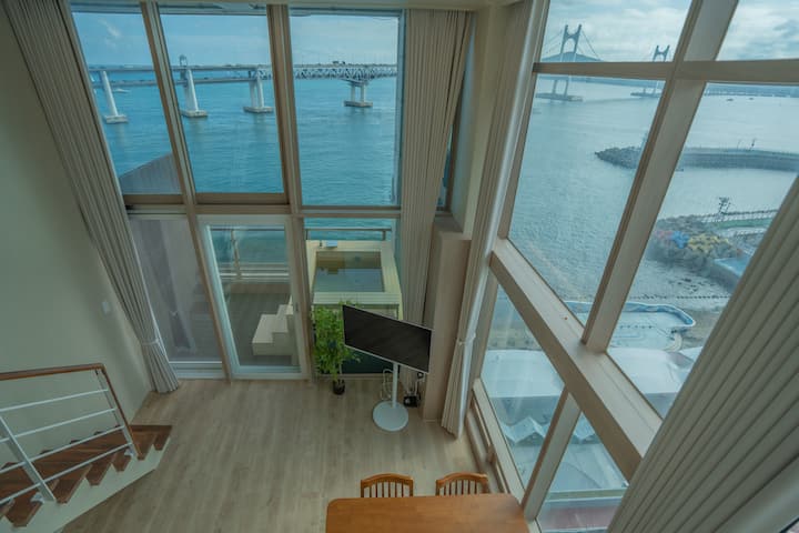 [루미나더마루]O신규오픈o복층o노천히노끼o오션뷰o오픈테라스o광안대교o광안리o - Busan