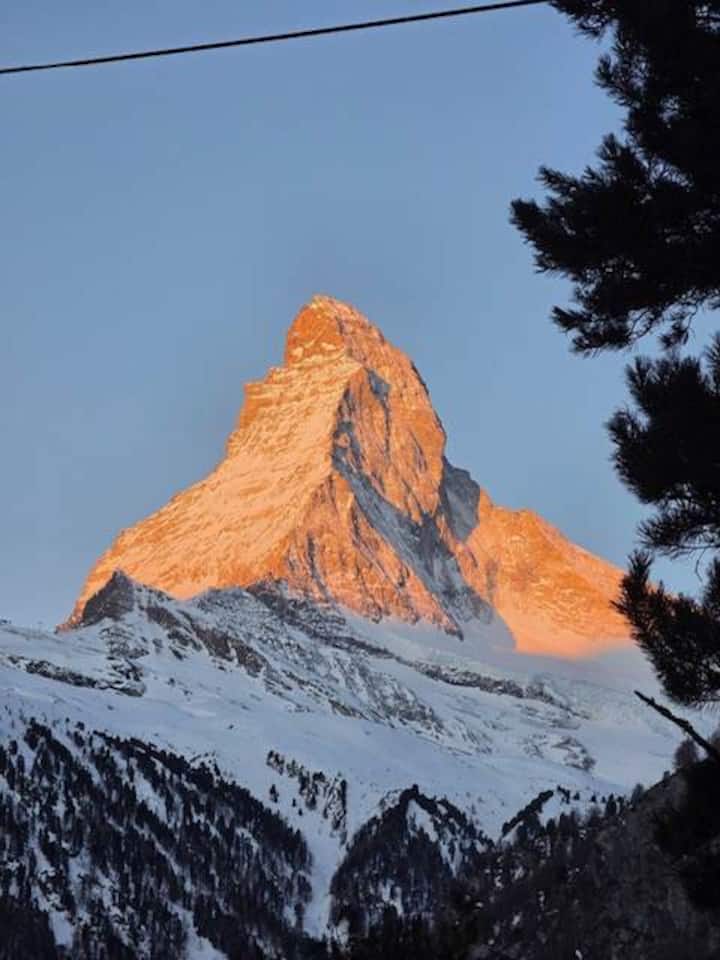 Studio Chalet Zermatt: Terrasse & Vue Matterhorn - Täsch