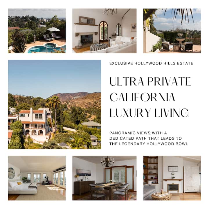 A Rare Ultra Private Hilltop Estate W/ City Views - Hollywood, CA