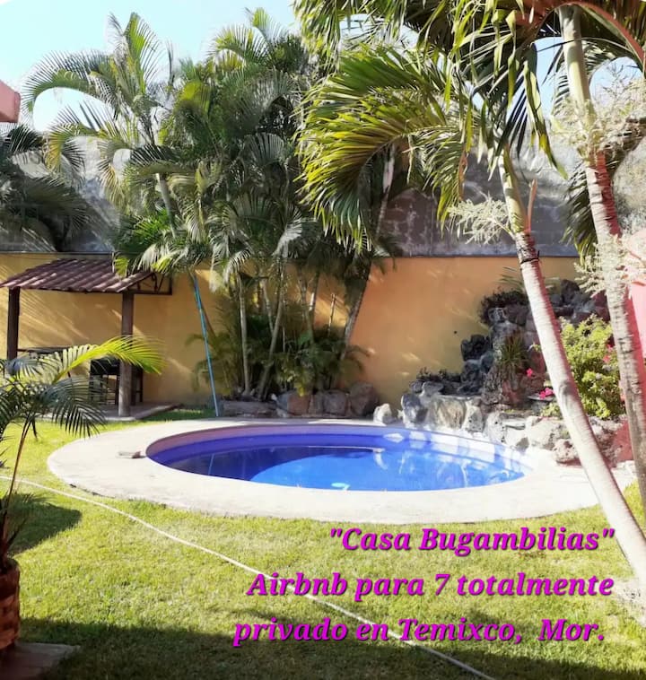 Casa Privada Con Alberca "Bugambilias"7hu - Temixco