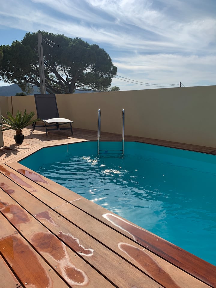 Appartement Saint Florent Corse Piscine Vue Mer - Plage de Saleccia