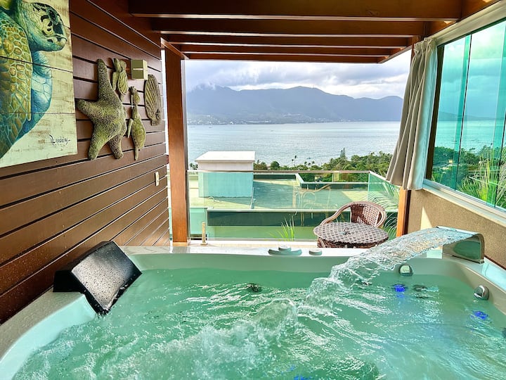 Chalé 2 Maravilhoso C/jacuzzi Prox Praia Vista Mar - Ilhabela