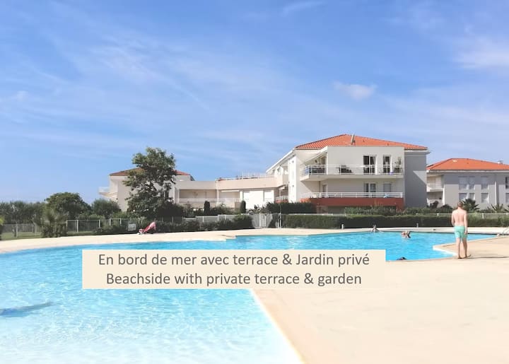 Apt Bord De Mer • Terrasse, Jardin & Piscine - Plage de la Batterie