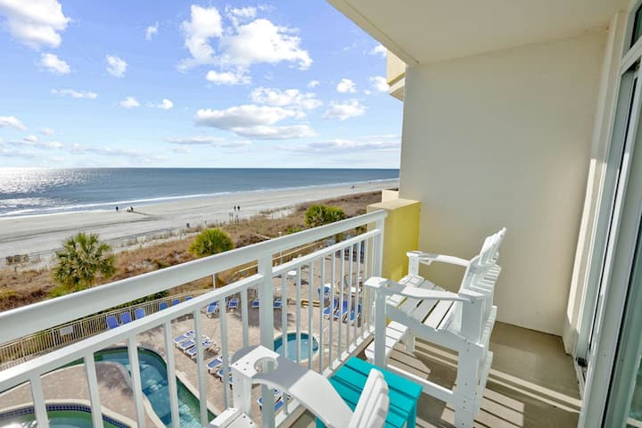 4th Floor Oceanfront Condo W/ Shared Hot Tub, Central Ac, Free Wifi, Balcony - North Myrtle Beach, SC
