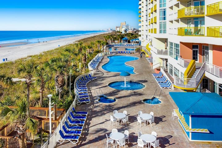 Oceanfront 3br With Amazing View, Pool, Lazy River - Caroline du Sud