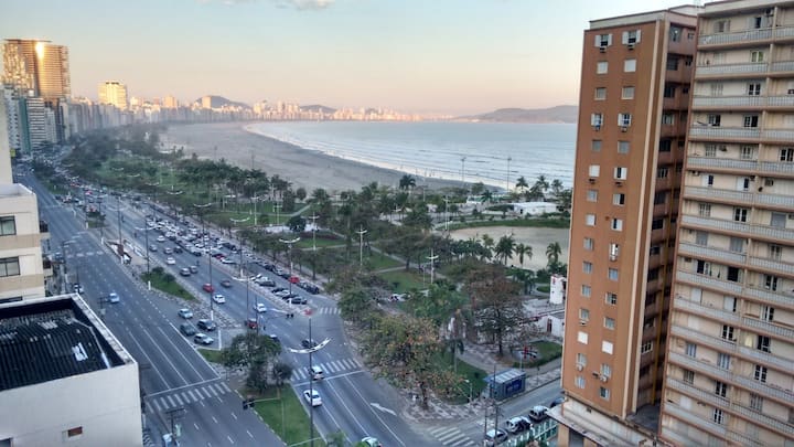 Orla, 80m2, 6 Pessoas, 2 Quart, Estac, Ar Cond, Wf - Sao Vicente, Brazil