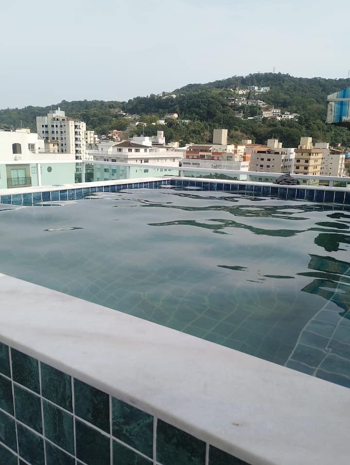 Cobertura Duplex Guarujá A 200 M Do Mar Piscina. - Guarujá