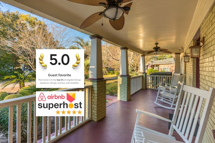 Beach+downtown ★Walkable Old Village Luxury Style3 - Mount Pleasant, SC