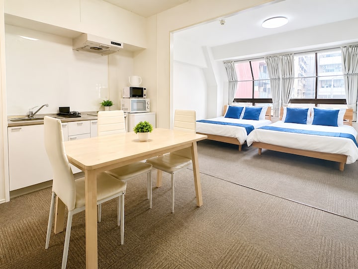 [55 M²] 1 Minute To Kuromon Market Next To 7-eleven, 5 Minutes To Dotonbori, 3 Bedrooms, Maximum 6 People - Osaka