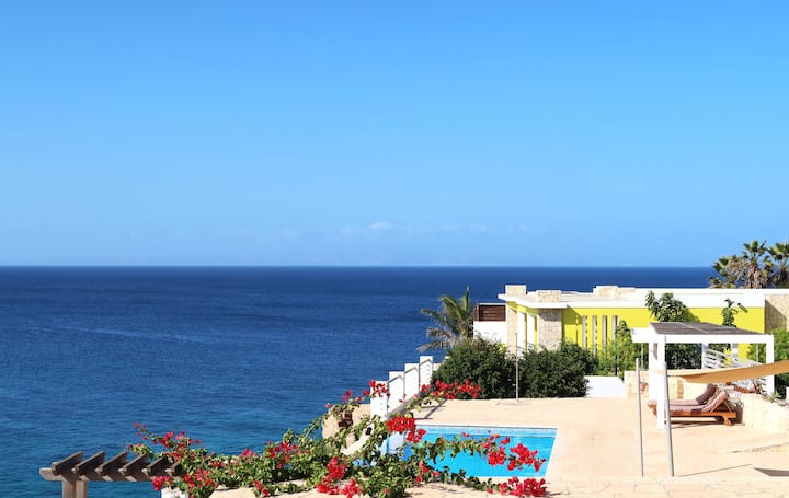 Belle Villa Avec Piscine Privée Pleine Vue Océan - Cap-Vert